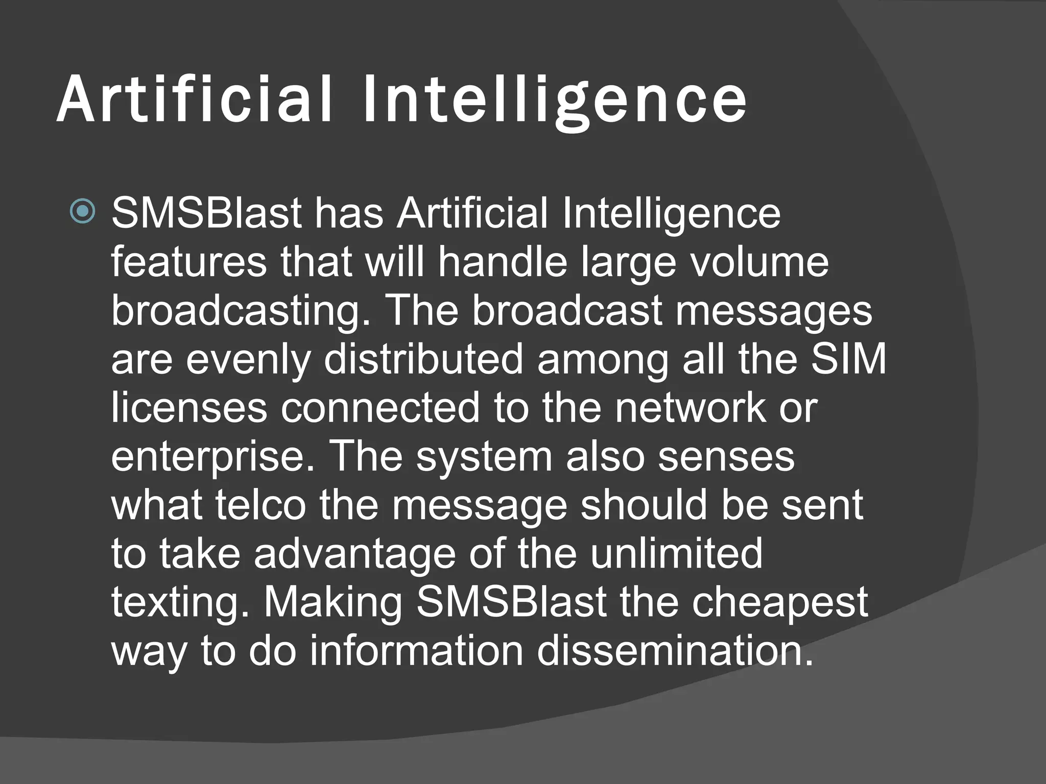SMS Blast Corporate Presentation | PPT