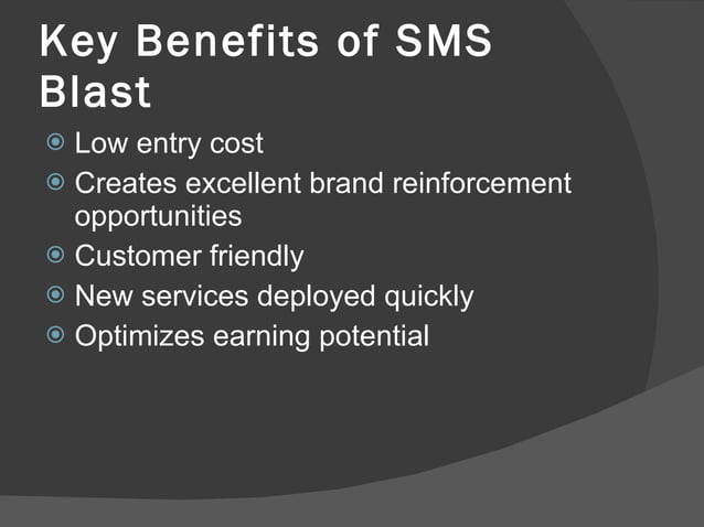 SMS Blast Corporate Presentation | PPT