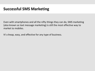 SMS ~ Text Message Marketing-Tips | PPT