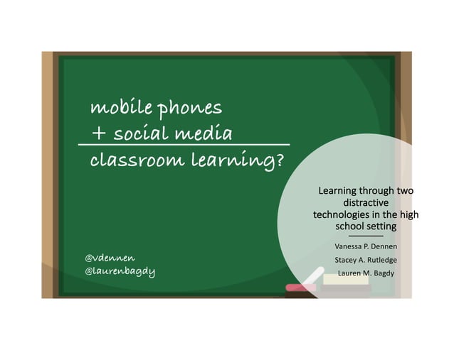 Mobile Phones + Social Media = Classroom Tools? Learning through two ...
