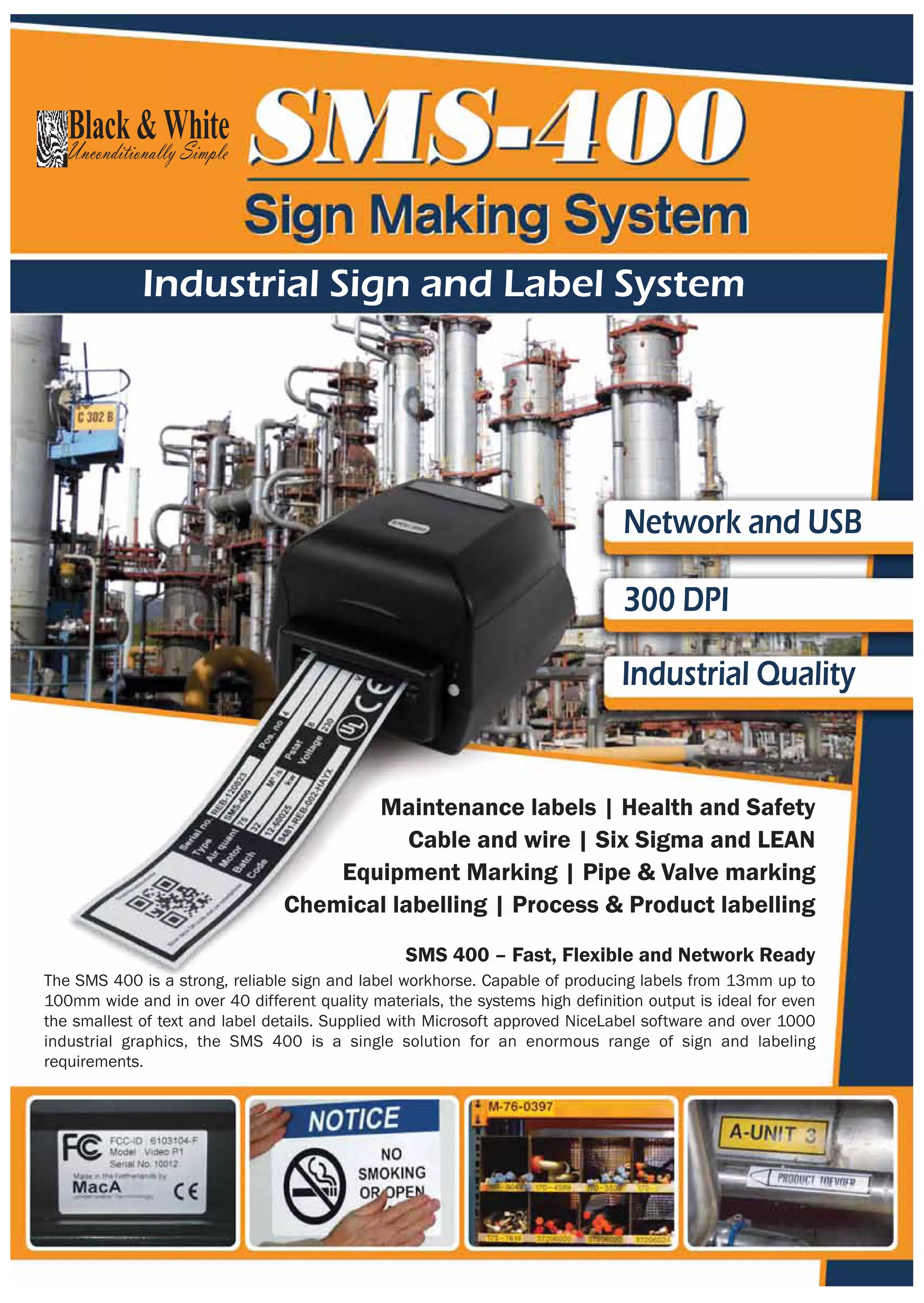SMS-400E Pro Sign and Label System | PDF