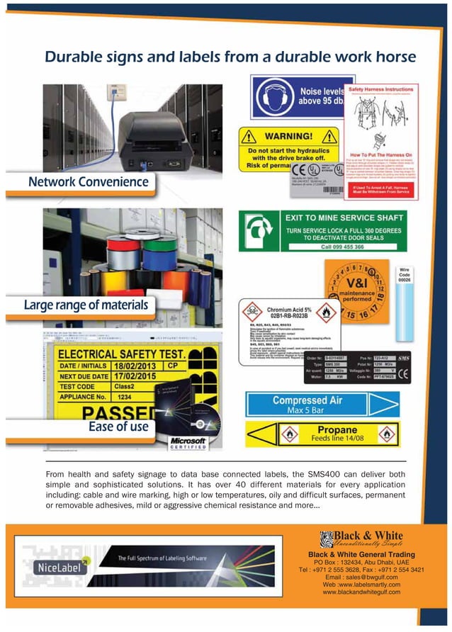 SMS-400E Pro Sign and Label System | PDF