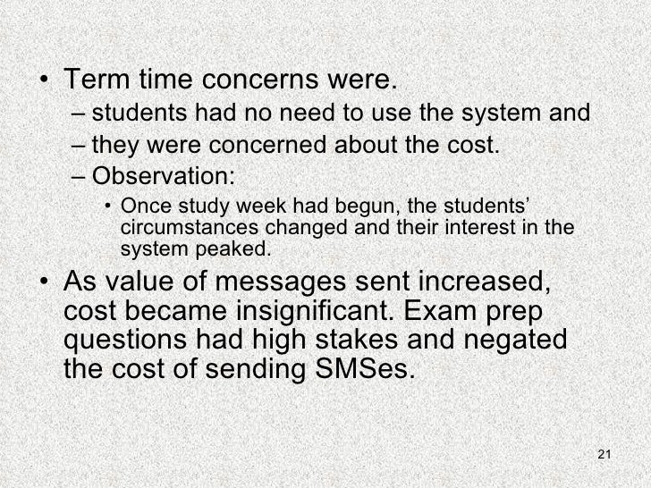 Using Short Message Services (SMS) for exam preparation