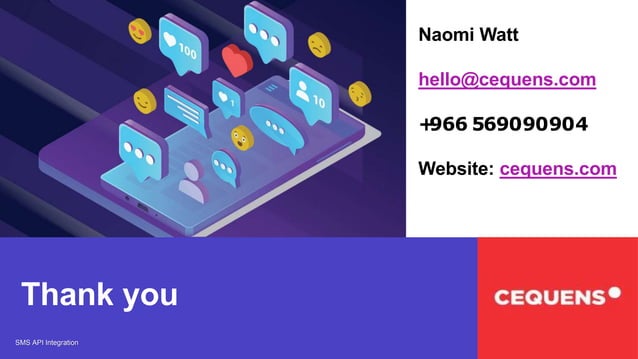 SMS API Integration in Saudi Arabia| Best SMS API Service | PPT