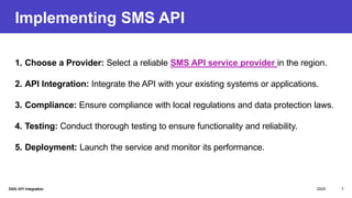 SMS API Integration in Saudi Arabia| Best SMS API Service | PPT