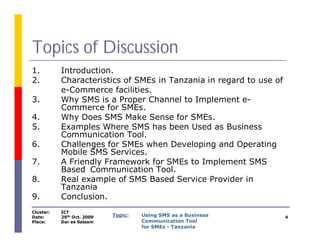 Sms As Business Communication Tool For SMEs, by Eng. Amani Nakembetwa | PPT