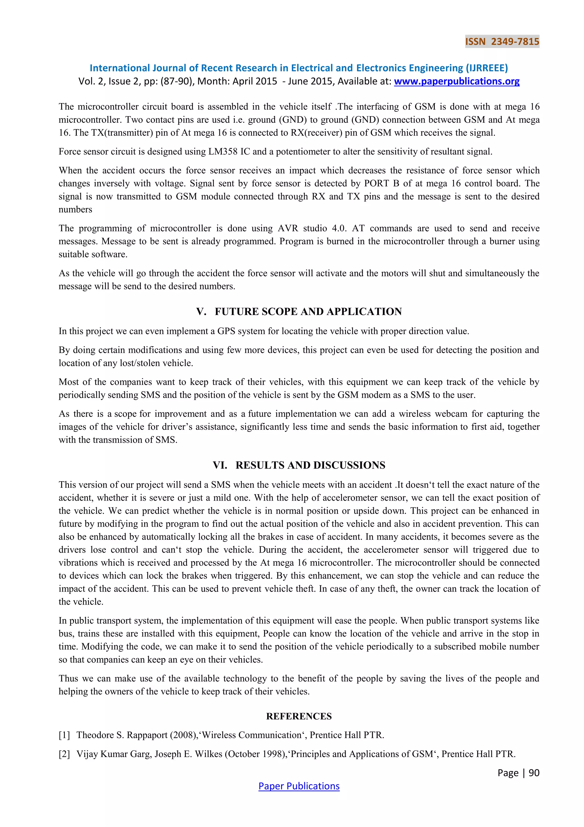 SMS Based Automatic Vehicle Accident Information System | PDF