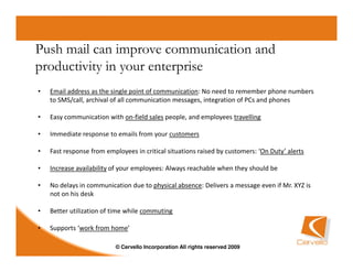 SMS Based Push Mail | PPT