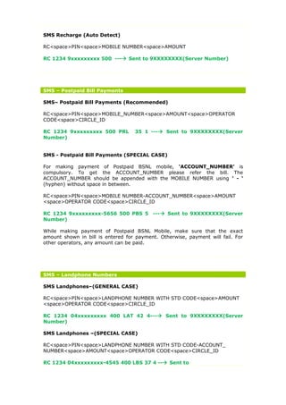 Sms based recharge | PDF