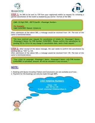 Sms booking 139 | PDF