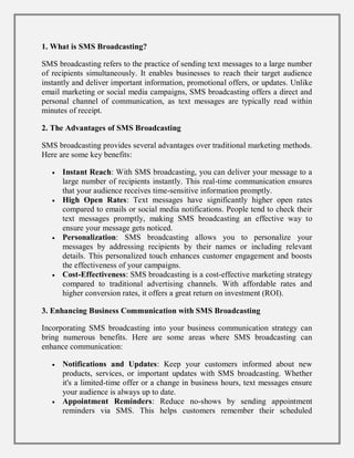 SMS broadcaster | PDF