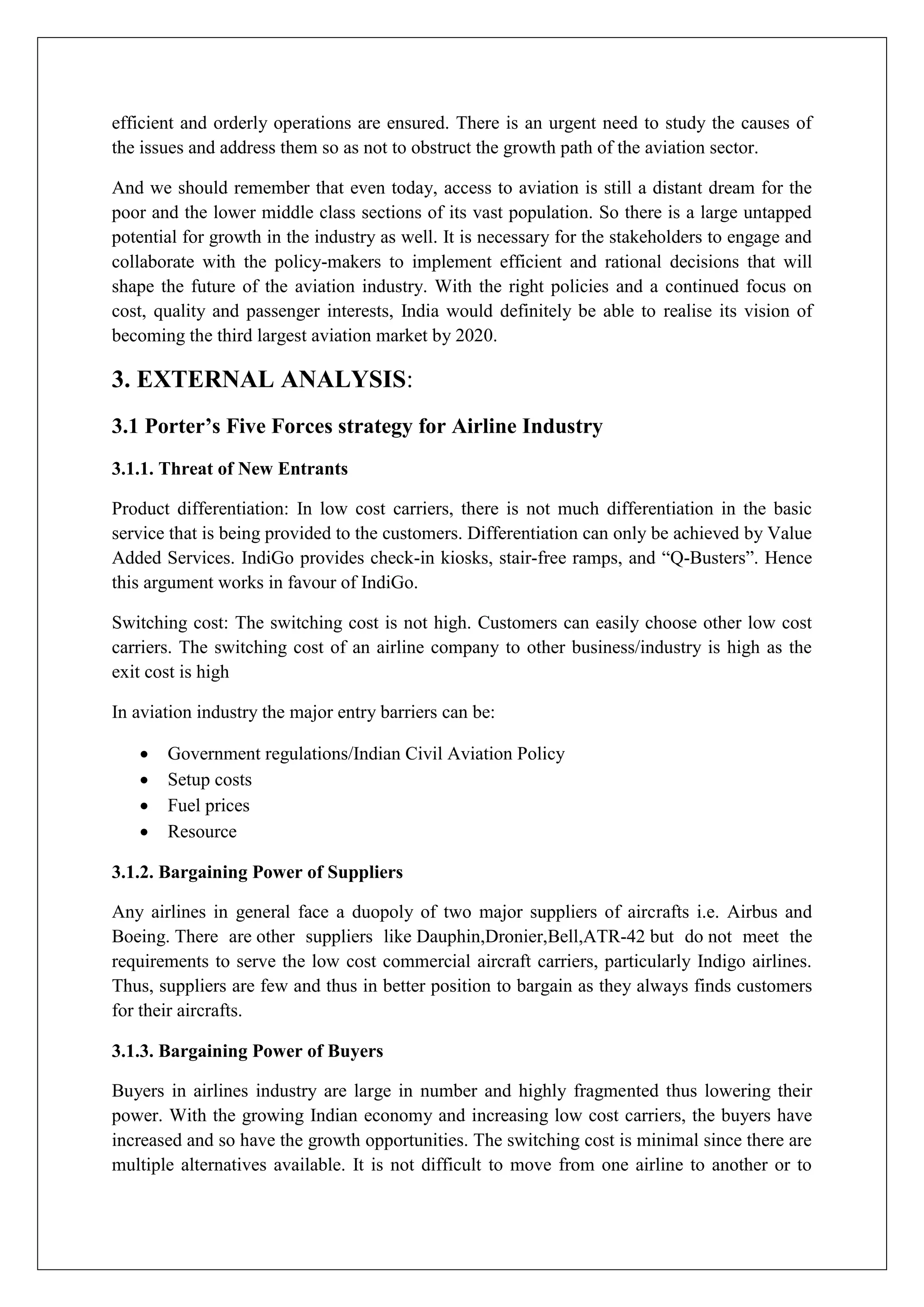 Strategy Management at IndiGo Airlines | PDF