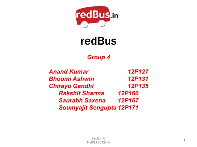 RedBUS | PPTX | Business Administration | Business