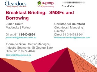 SMSFs and Borrowing | PPT