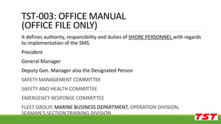 TST SMS familiarization & education | PPTX