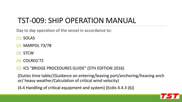 TST SMS familiarization & education | PPTX | Logistics | Business