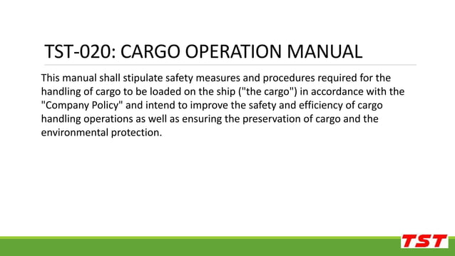 TST SMS familiarization & education | PPTX | Logistics | Business