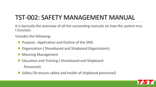 TST SMS familiarization & education | PPTX