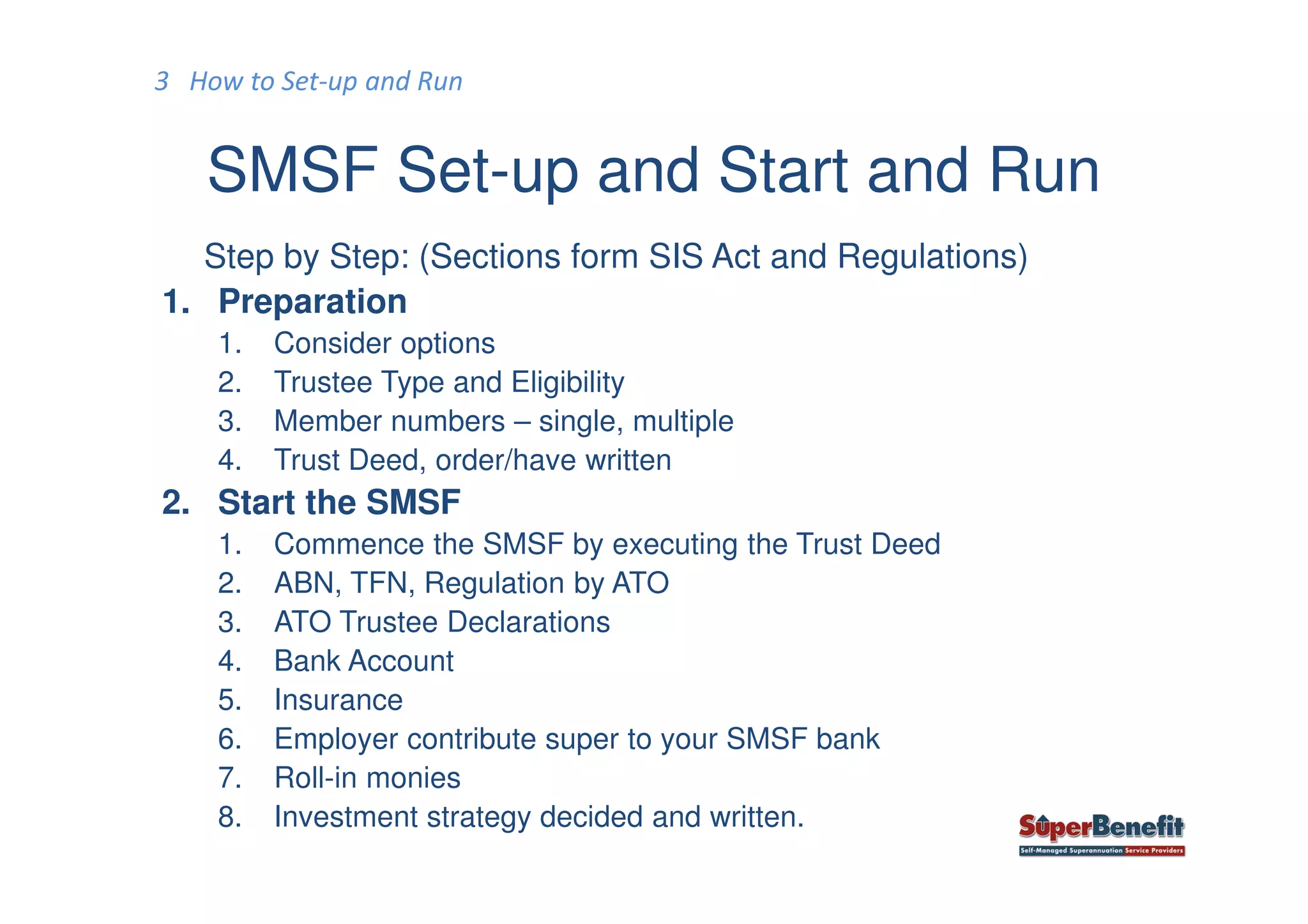 SMSF Roadmap Overview | PPT