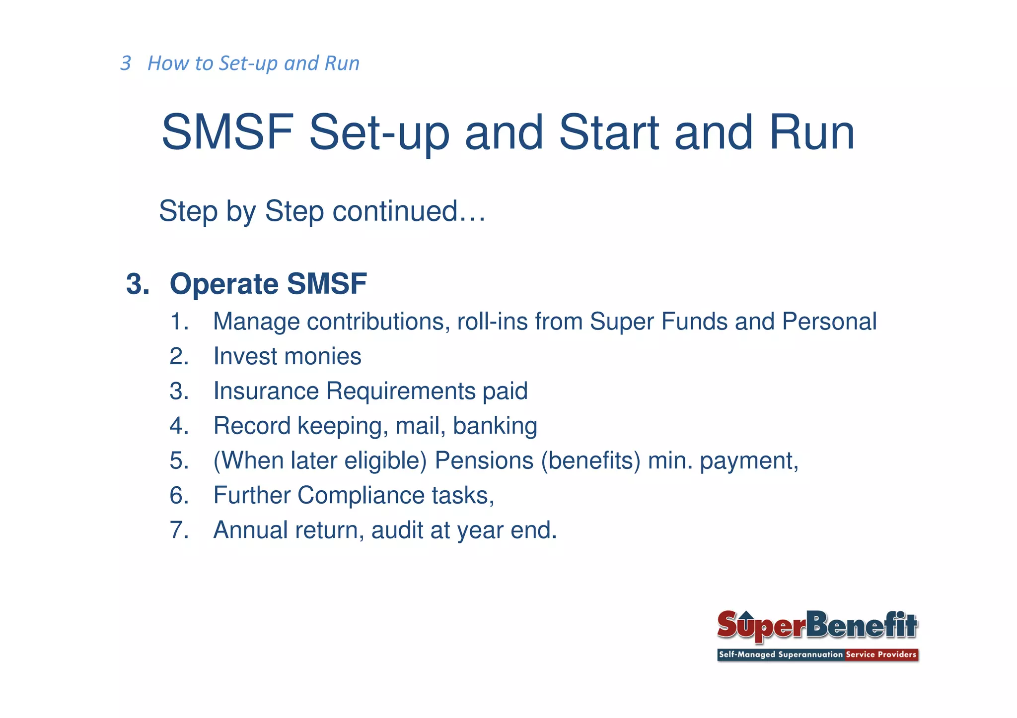 SMSF Roadmap Overview | PPT