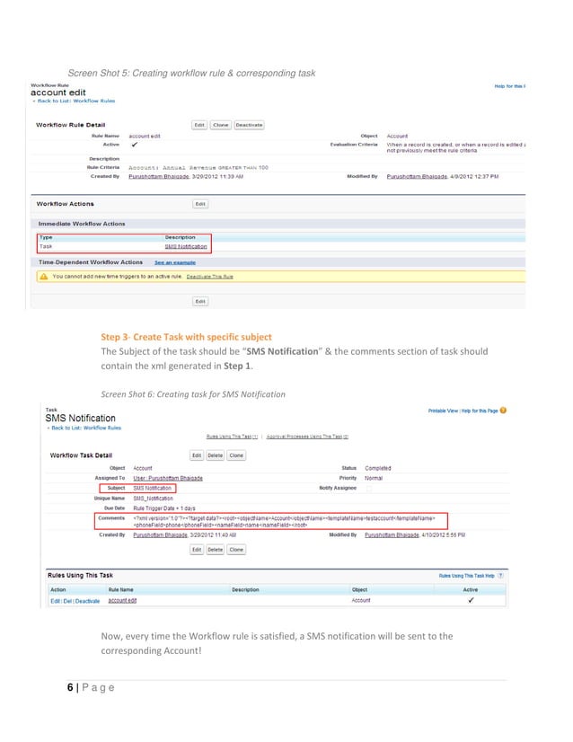 SMS from workflow User Manual | PDF