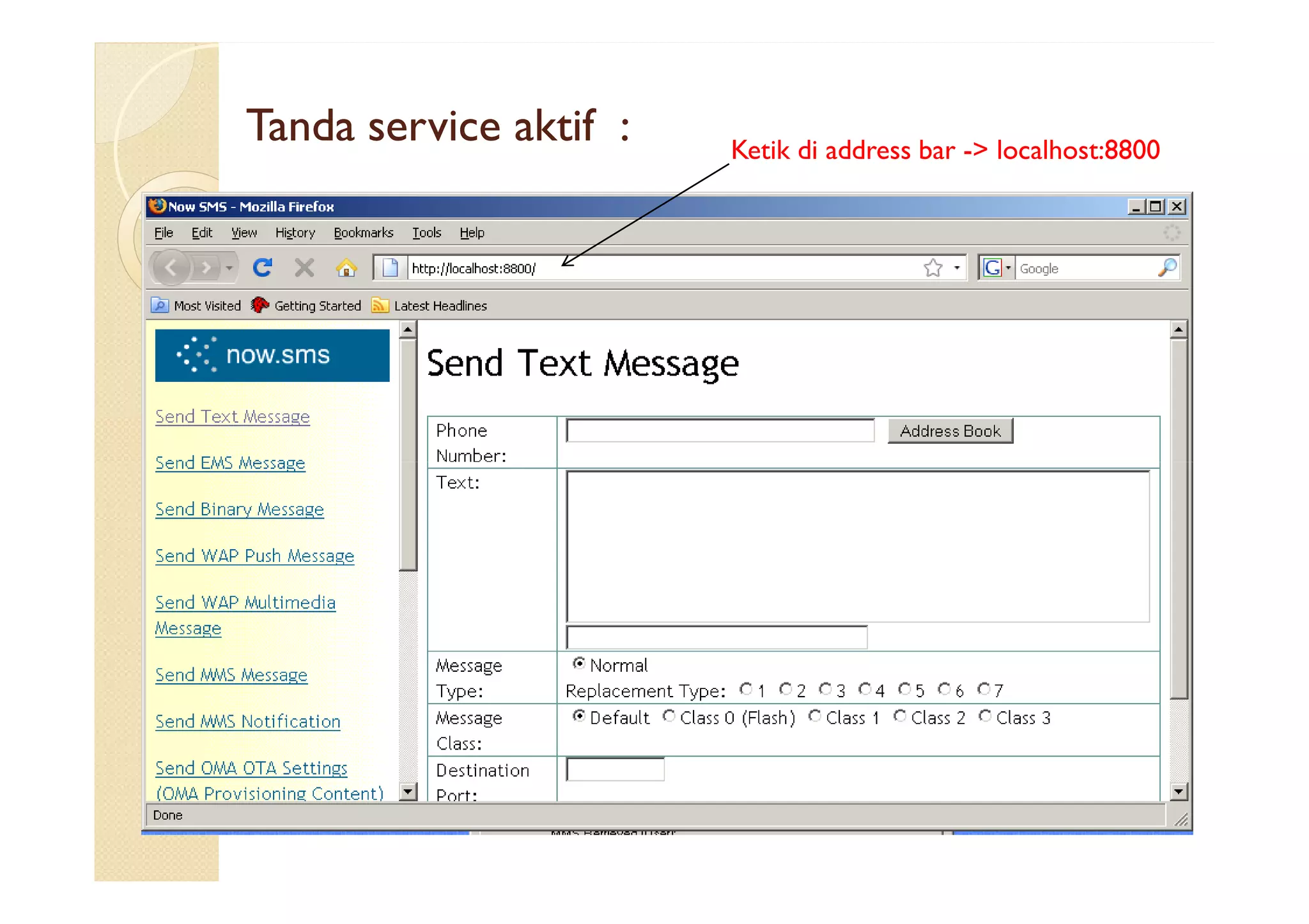 Sms gateway using now sms | PDF