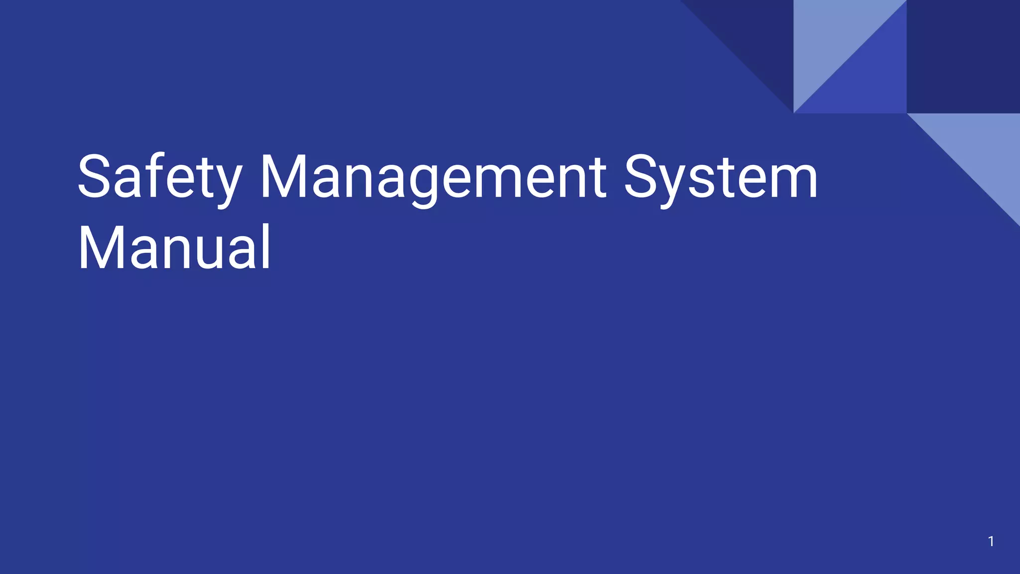 Safety Management System Manual | PDF