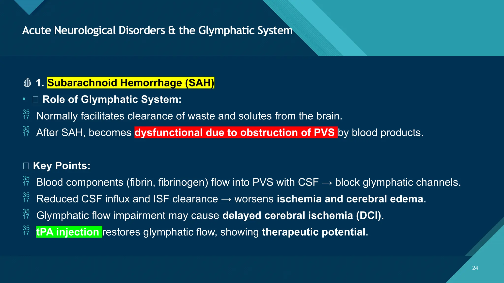 Glymphatic system sms hospital by senior resident | PPTX
