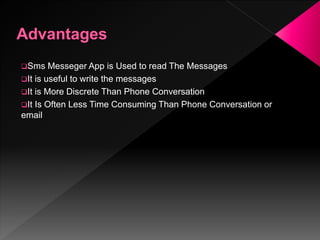Sms Messenger Application Using Eclipse | PPT