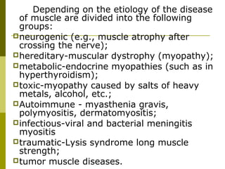 Pathology of the Musculoskeletal Muscles Elaborate | PPT