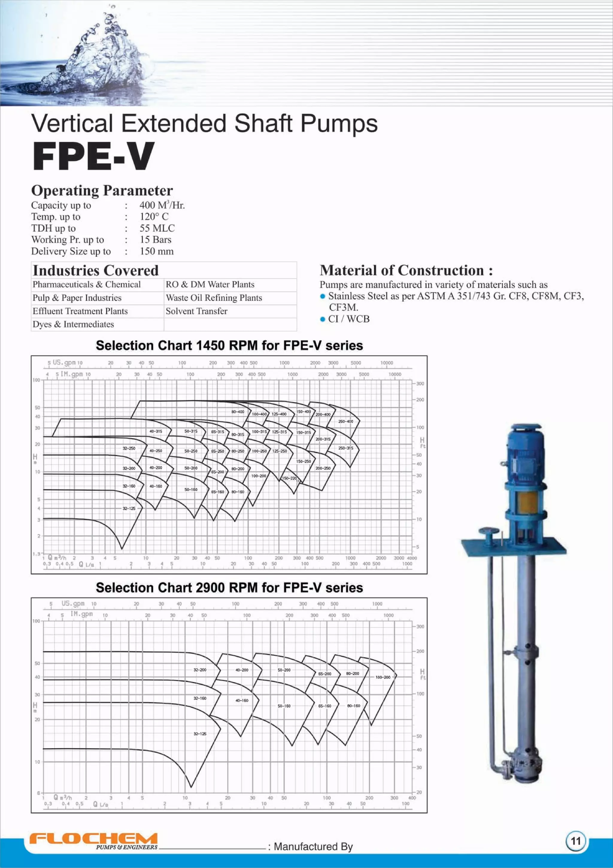 Industrial Centrifugal Pumps by Flochem Pumps & Engineers | PDF