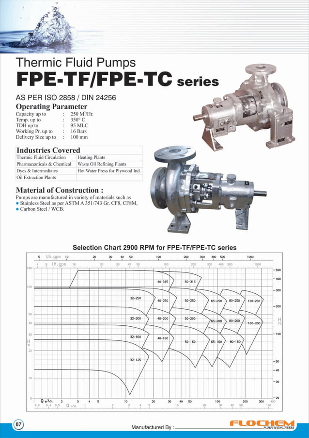 Industrial Centrifugal Pumps by Flochem Pumps & Engineers | PDF