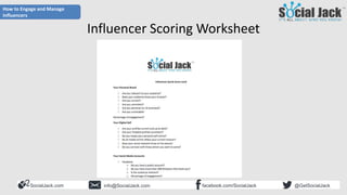 Influencer Marketing Workshop - Social Jack - Social Media Strategy ...