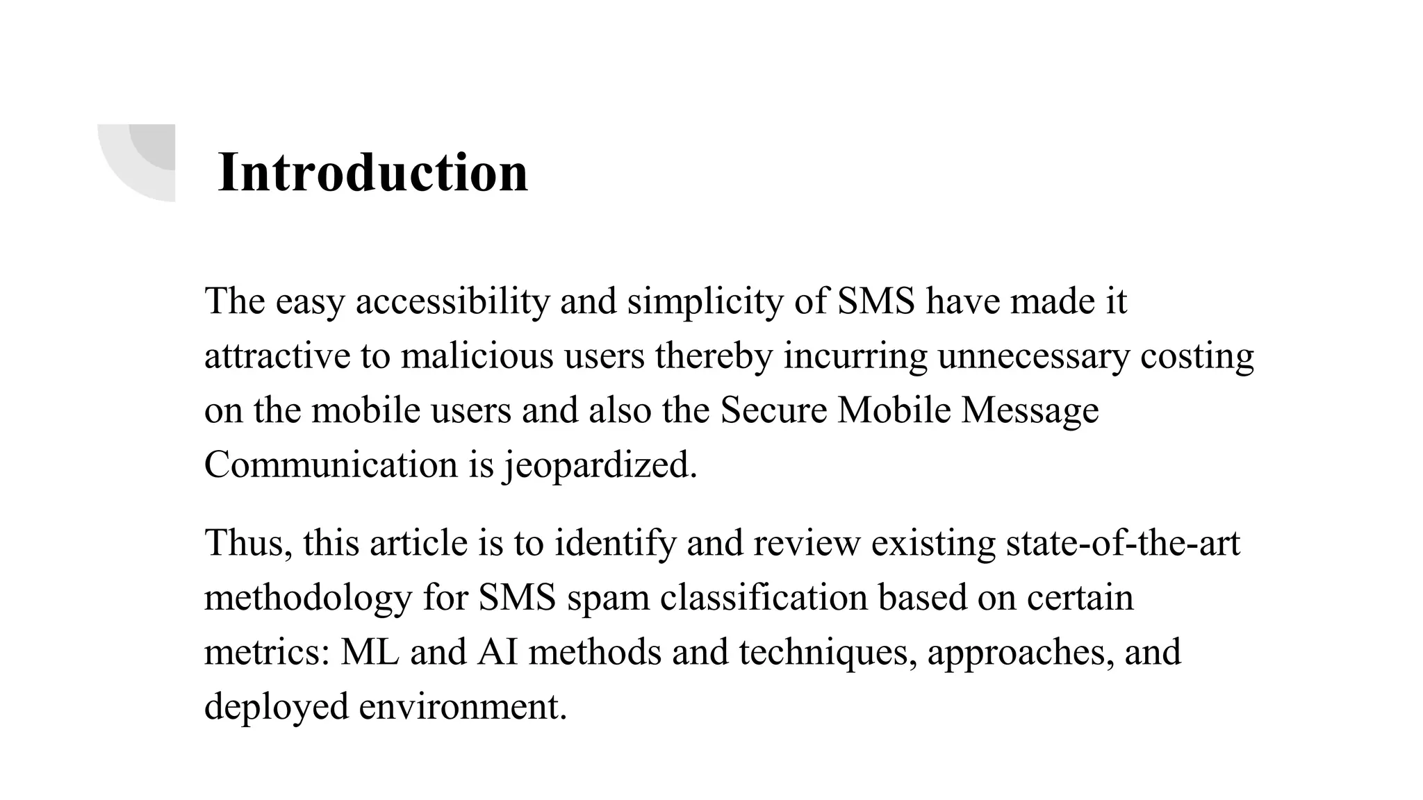 Sms spam classification | PPTX