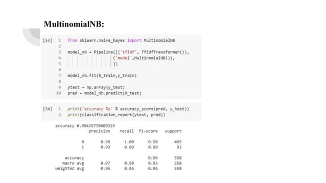 Sms spam classification | PPTX