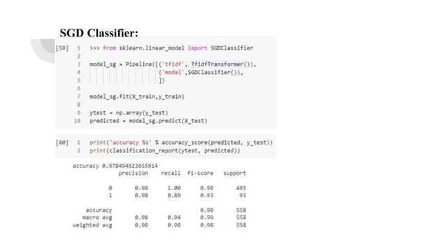 Sms spam classification | PPTX