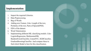 Sms spam classification | PPTX