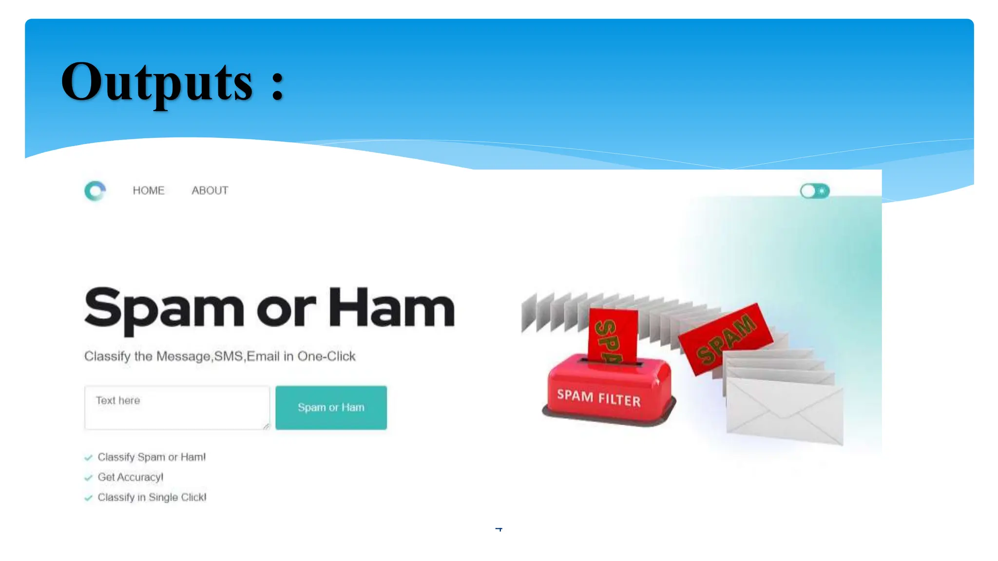 Spam message classifier using machine learning | PPTX