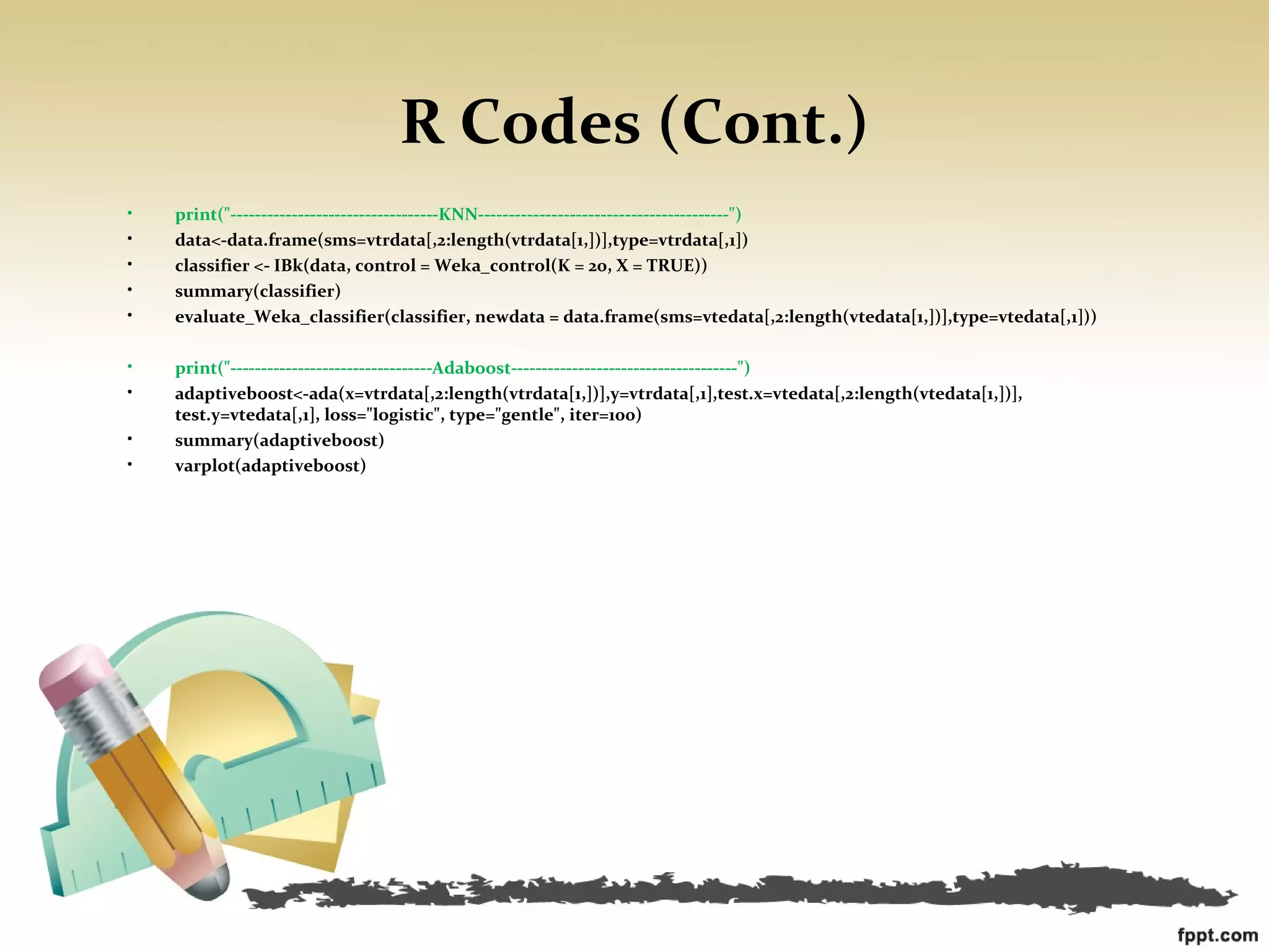 Sms Spam Filter Design Using R A Machine Learning Approach Ppt