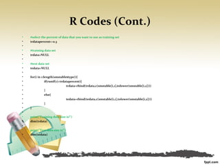 SMS Spam Filter Design Using R: A Machine Learning Approach | PPT | Email | Internet