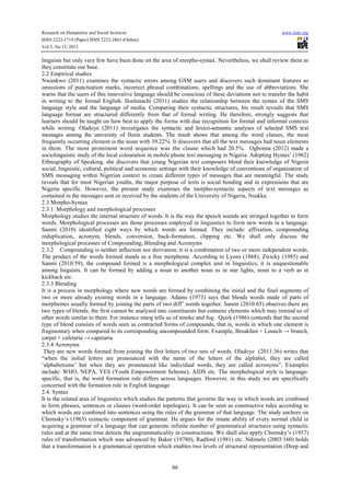 Sms texting among gsm users in nigeria a morpho-syntactic analysis | PDF