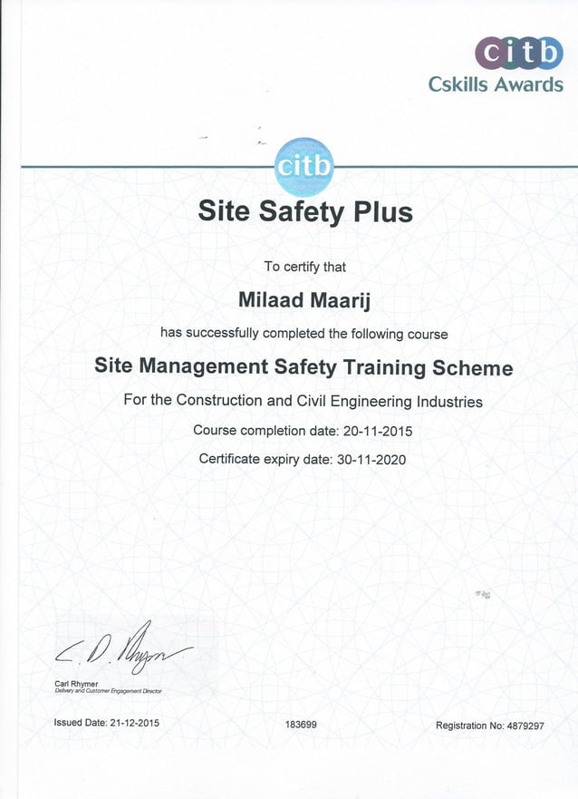 SMSTS Certificate | PDF