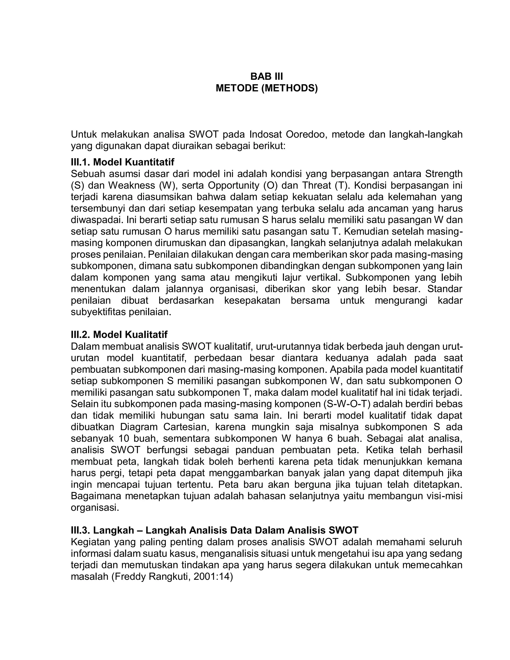 SM, Sukrasno, Hapzi Ali, Analisis SWOT pada PT Indosat Ooredoo ...
