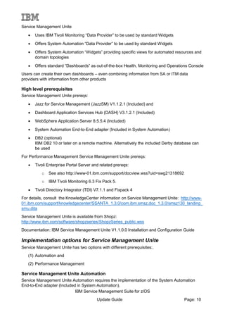 IBM Service Management Suite V1.3.0 Update Guide | PDF | Operating ...