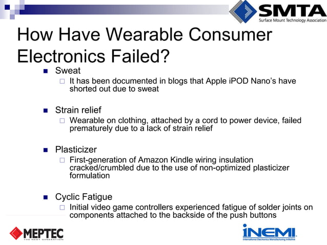 Wearable Electronic Medical Devices: What Fails & Why? | PPT