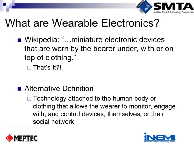Wearable Electronic Medical Devices: What Fails & Why? | PPT