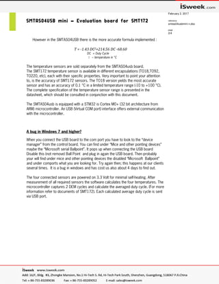 SMTAS04USB mini – Evaluation board for SMT172 | PDF