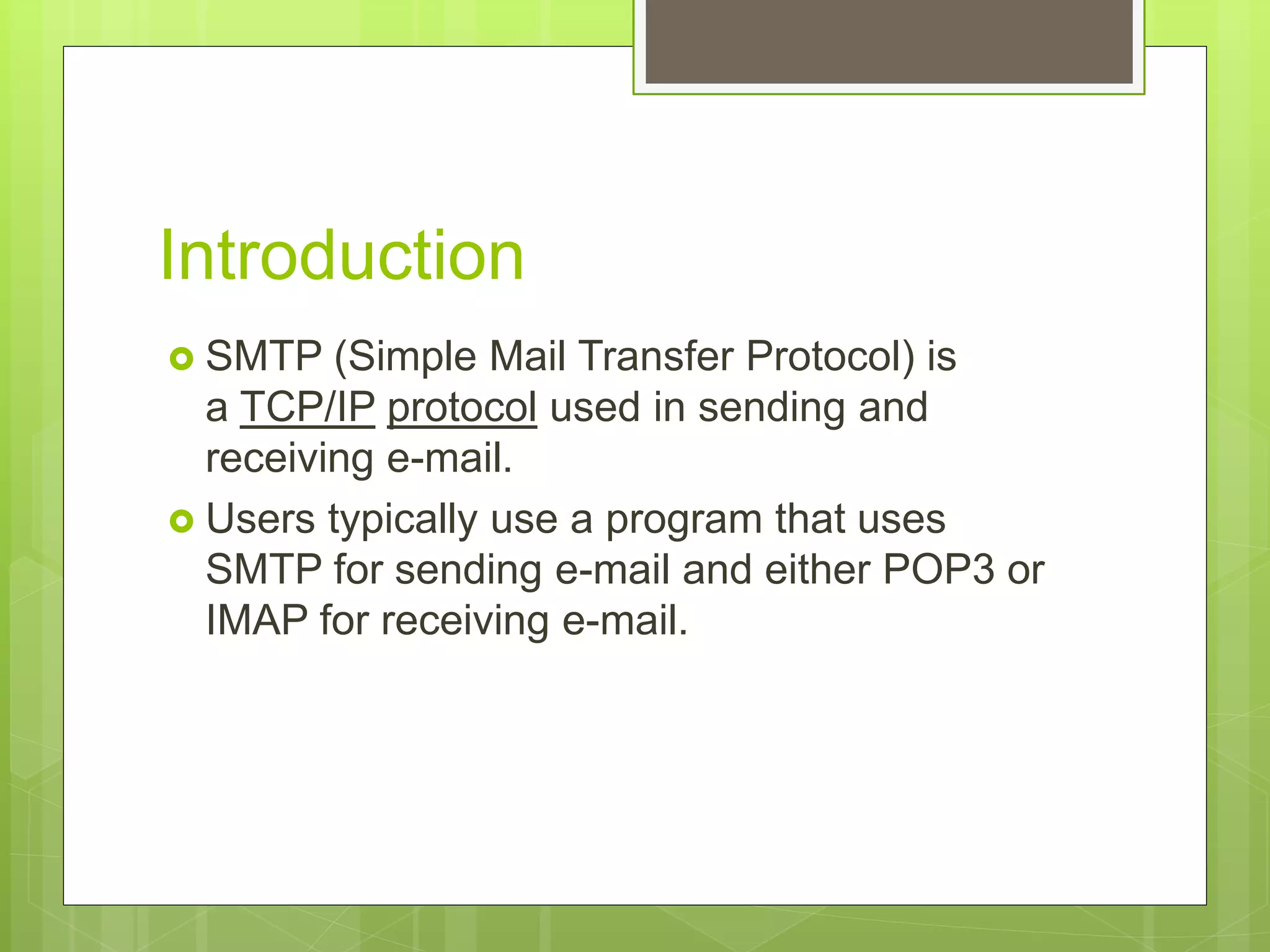 Simple Mail Transfer Protocol | PPTX