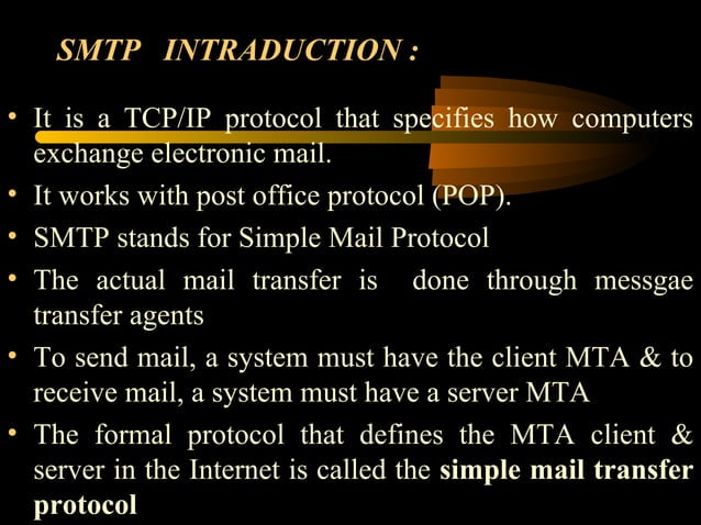 SMTP Simple Mail Transfer Protocol | PPT