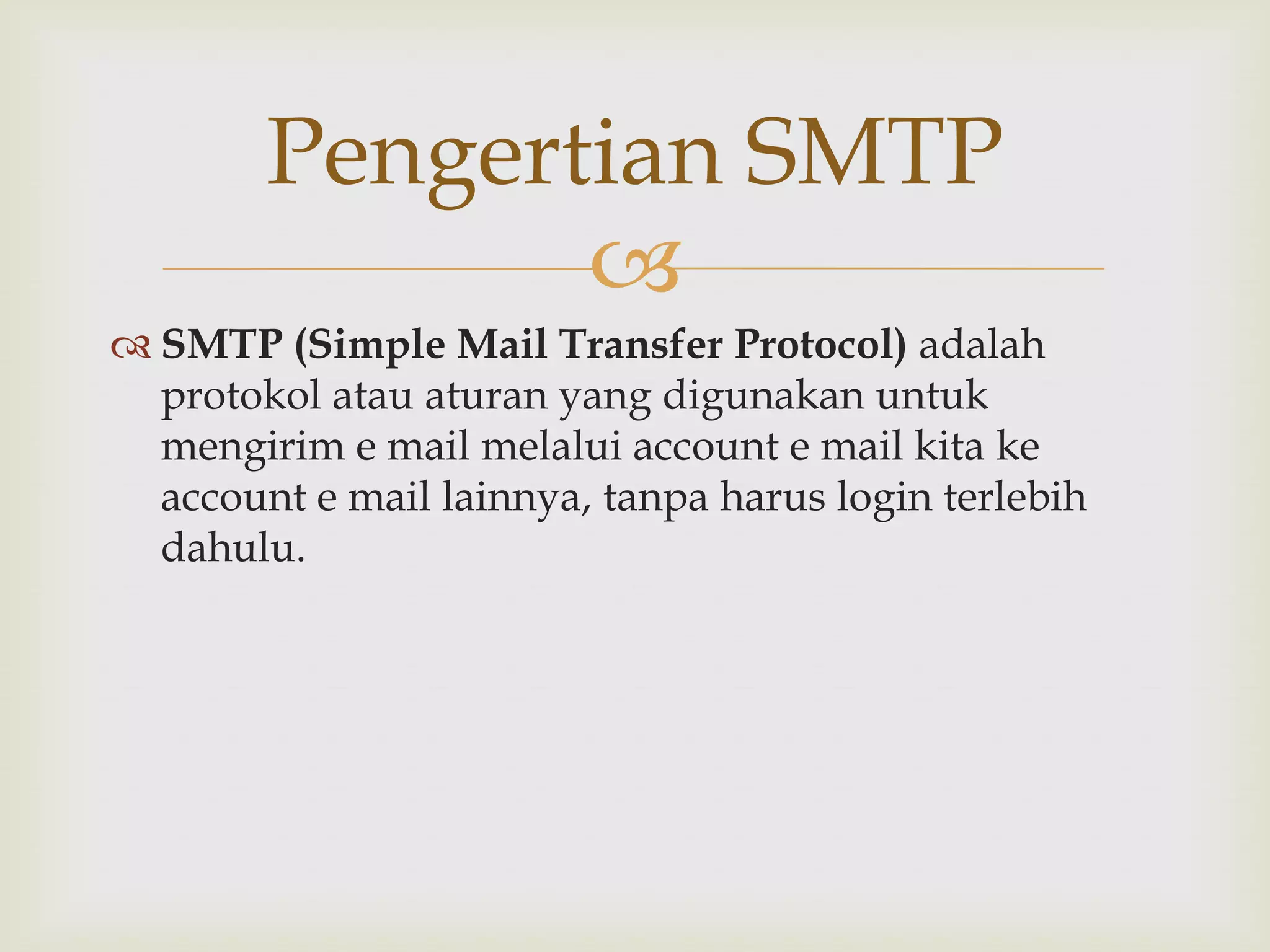 Smtp,pop3 & imap | PPTX